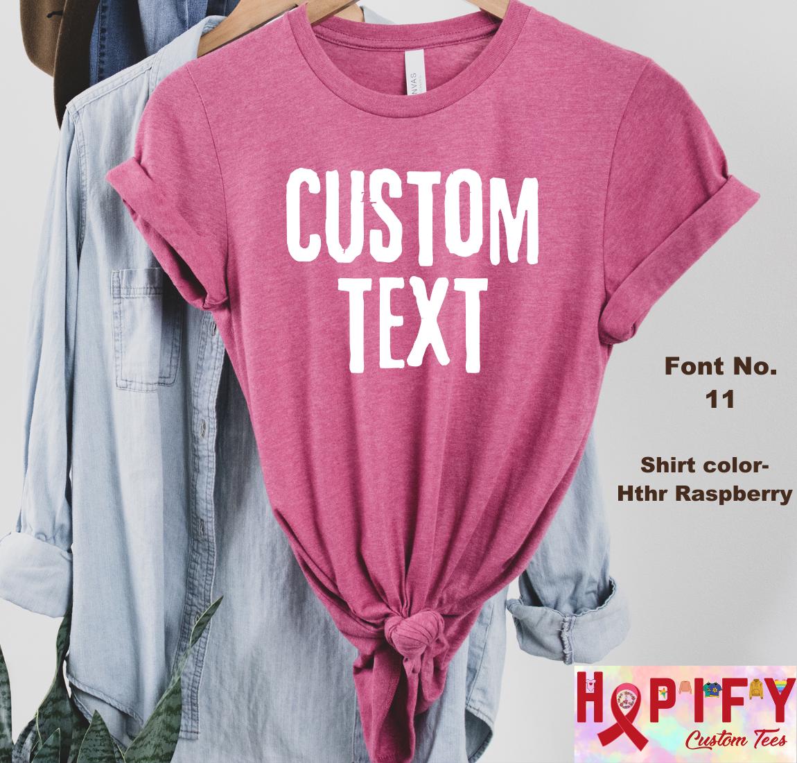 Luxury Bella Canvas® Custom Shirt, Personalized Tshirt, Company Logo ...