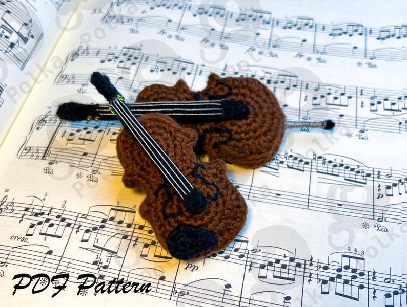 Very Easy Crochet Cello and Violin Pattern, PDF, English, Crochet Toy ...