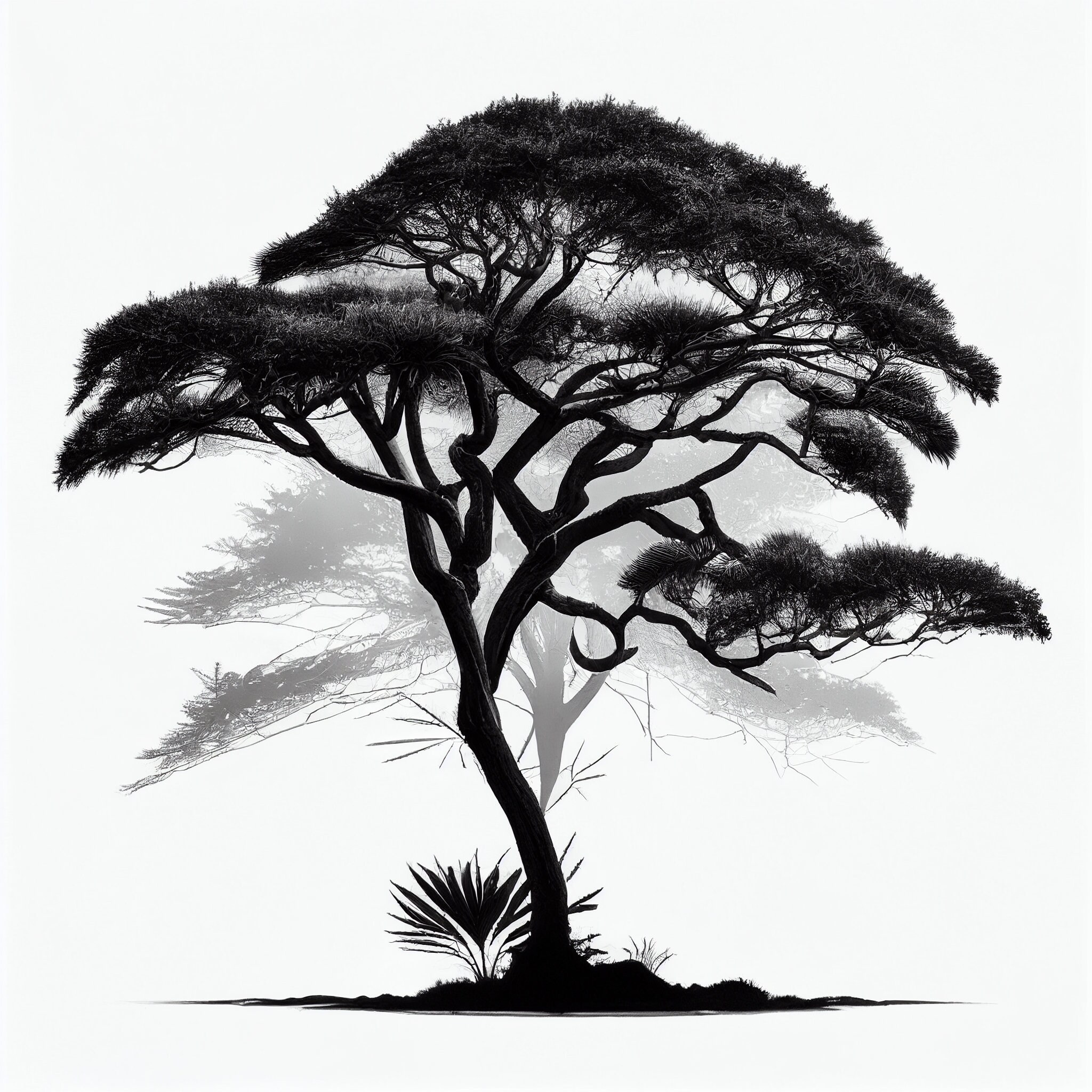 African Tree Silhouette