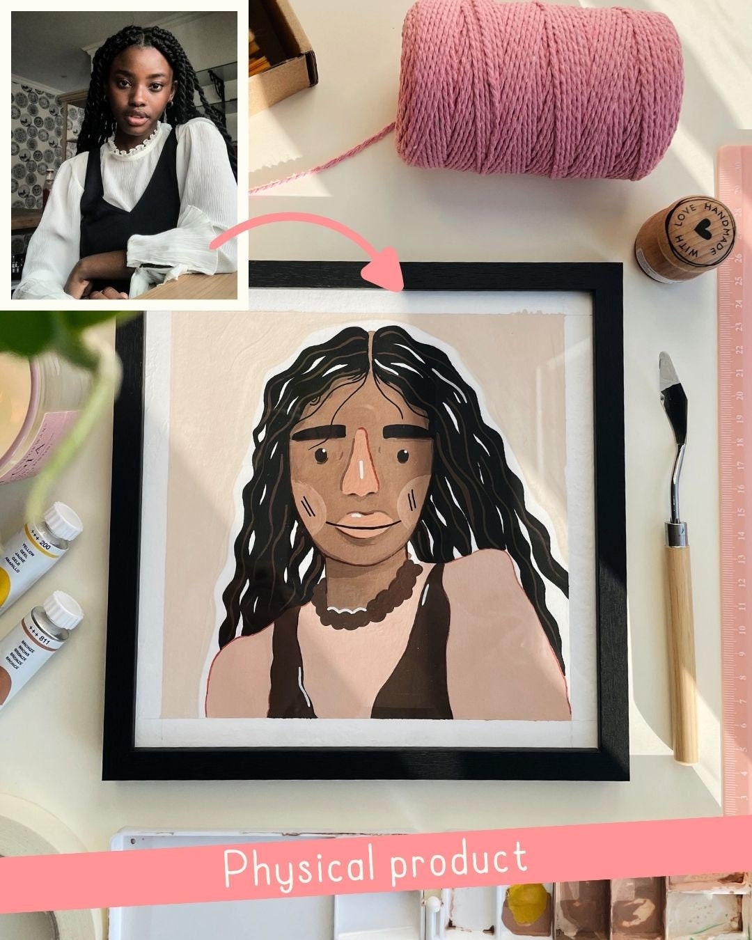 Portrait, Custom Portrait, Gouche Portrait, Personalized Gift, Custom ...