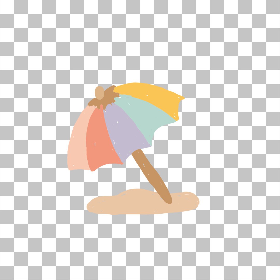 Umbrella Sticker Vacation Clipart Beach Clipart Summer Clipart - Etsy