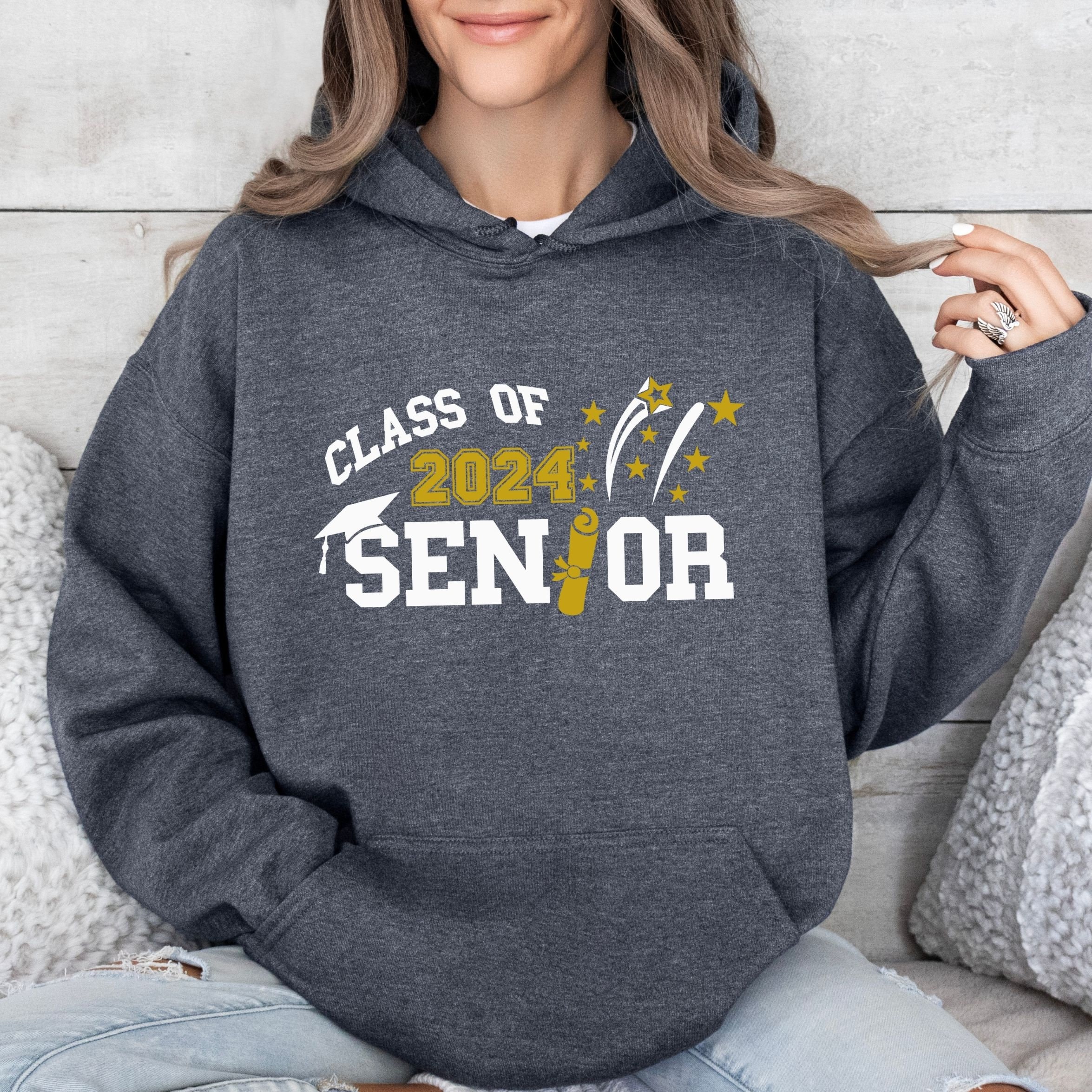 Class of 2024 Senior Hoodie, Senior Graduate 2024 Hoodie, High School ...