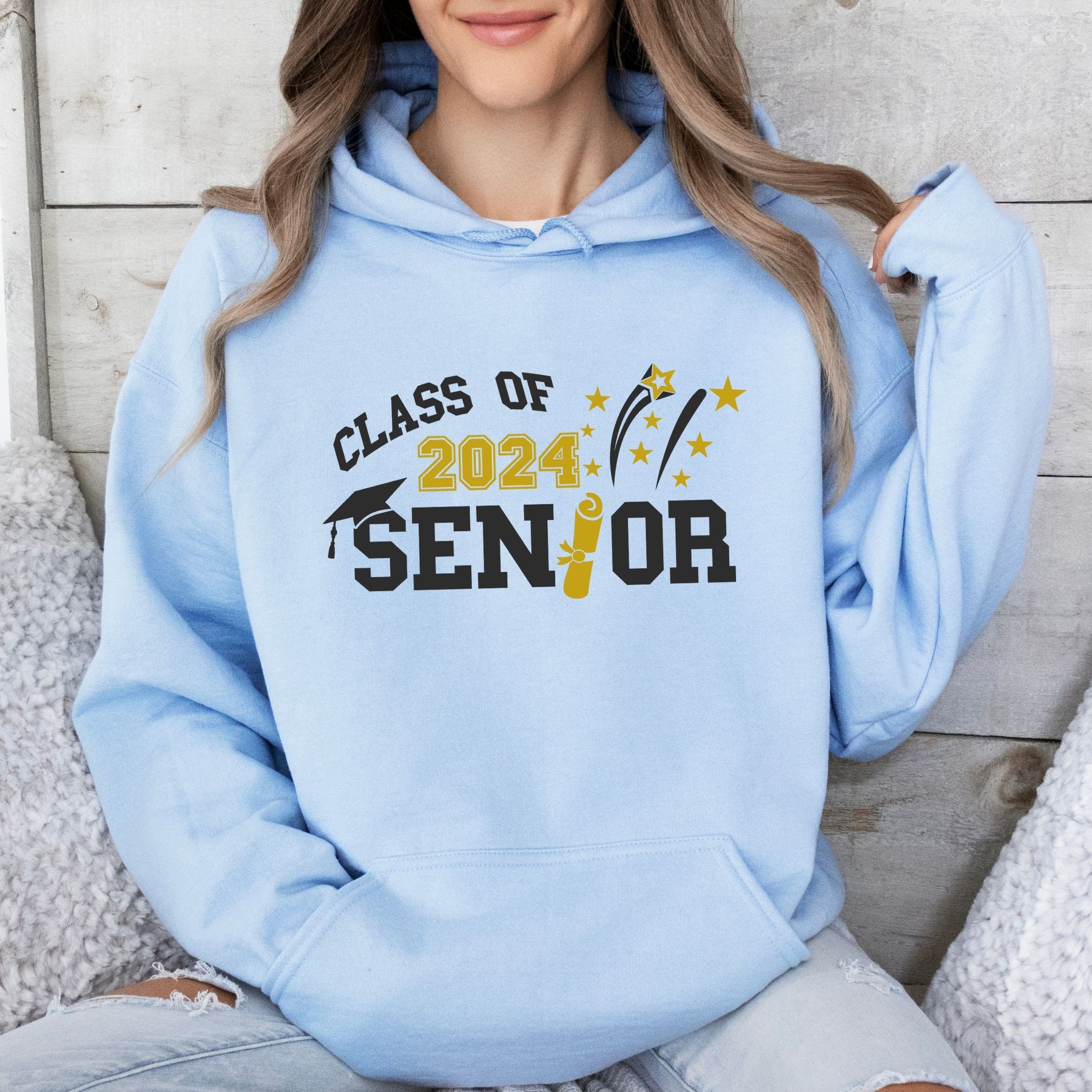 Class of 2024 Senior Hoodie, Senior Graduate 2024 Hoodie, High School ...