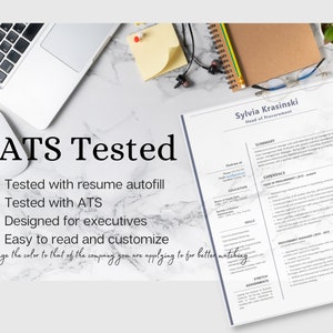 ATS Friendly Resume Template for MS Word and Pages Tax ATS - Etsy