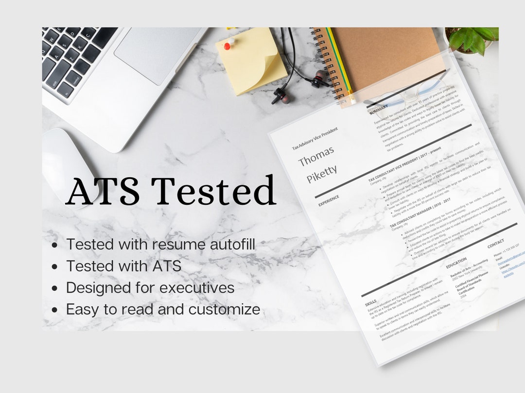 Executive Resume Template, Modern C Level Resume Template for Word and ...