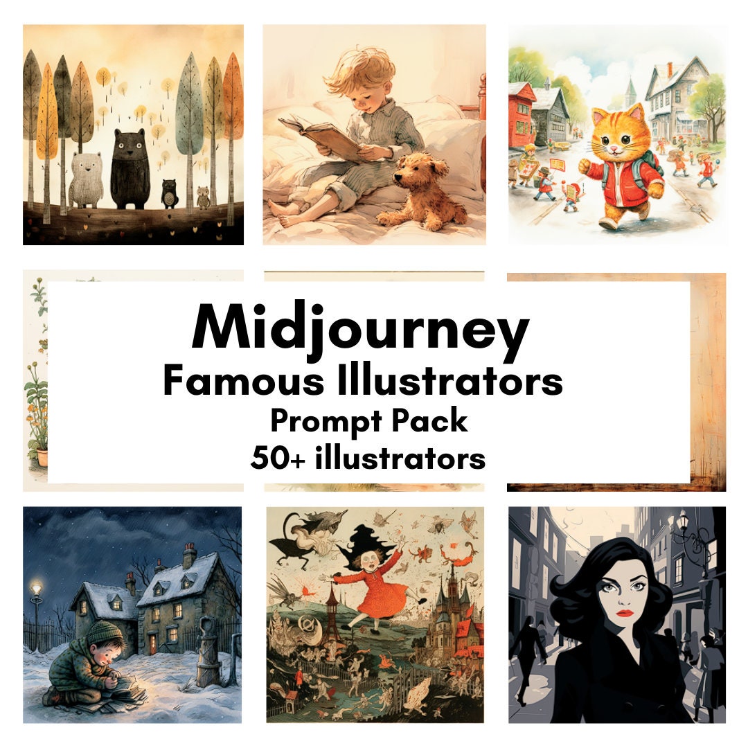 Midjourney Illustrators Prompt Pack, Midjourney Illustrators Prompt ...