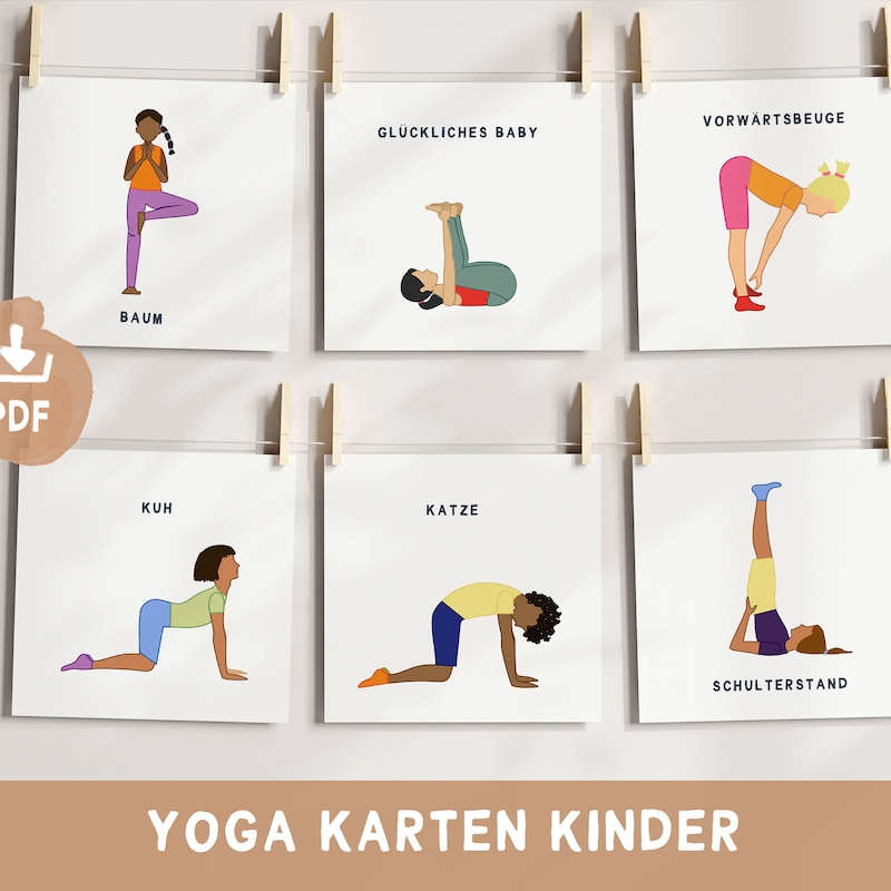 Yoga Cards for Kids - Etsy