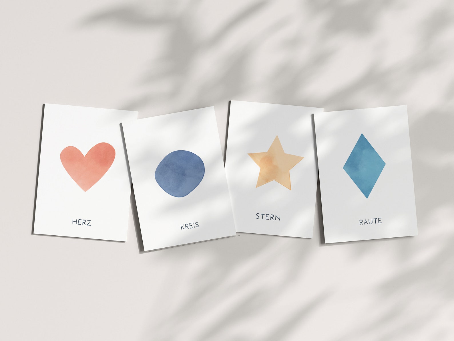 Flashcards Montessori Shapes | Shape Cards Children to Print | Learning ...