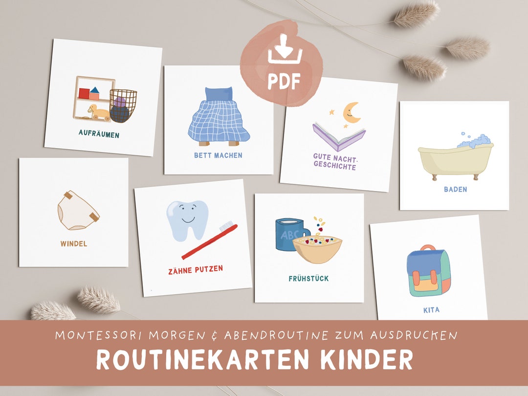Routine Cards Montessori | Daily Routine | DIGITAL DOWNLOAD - Etsy