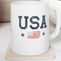 God Bless USA Mug, Patriotic Coffee Cup, Veterans Gift Mug, Memorial ...