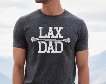 Lax Father Sport Grey Lacrosse Dad Short Sleeve T-shirt - Etsy