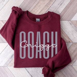 Personalized Coach Sweatshirt, Custom Coach Gift, Cheer Coach Sweater ...
