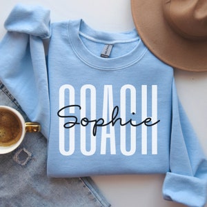 Personalized Coach Sweatshirt, Custom Coach Gift, Cheer Coach Sweater ...