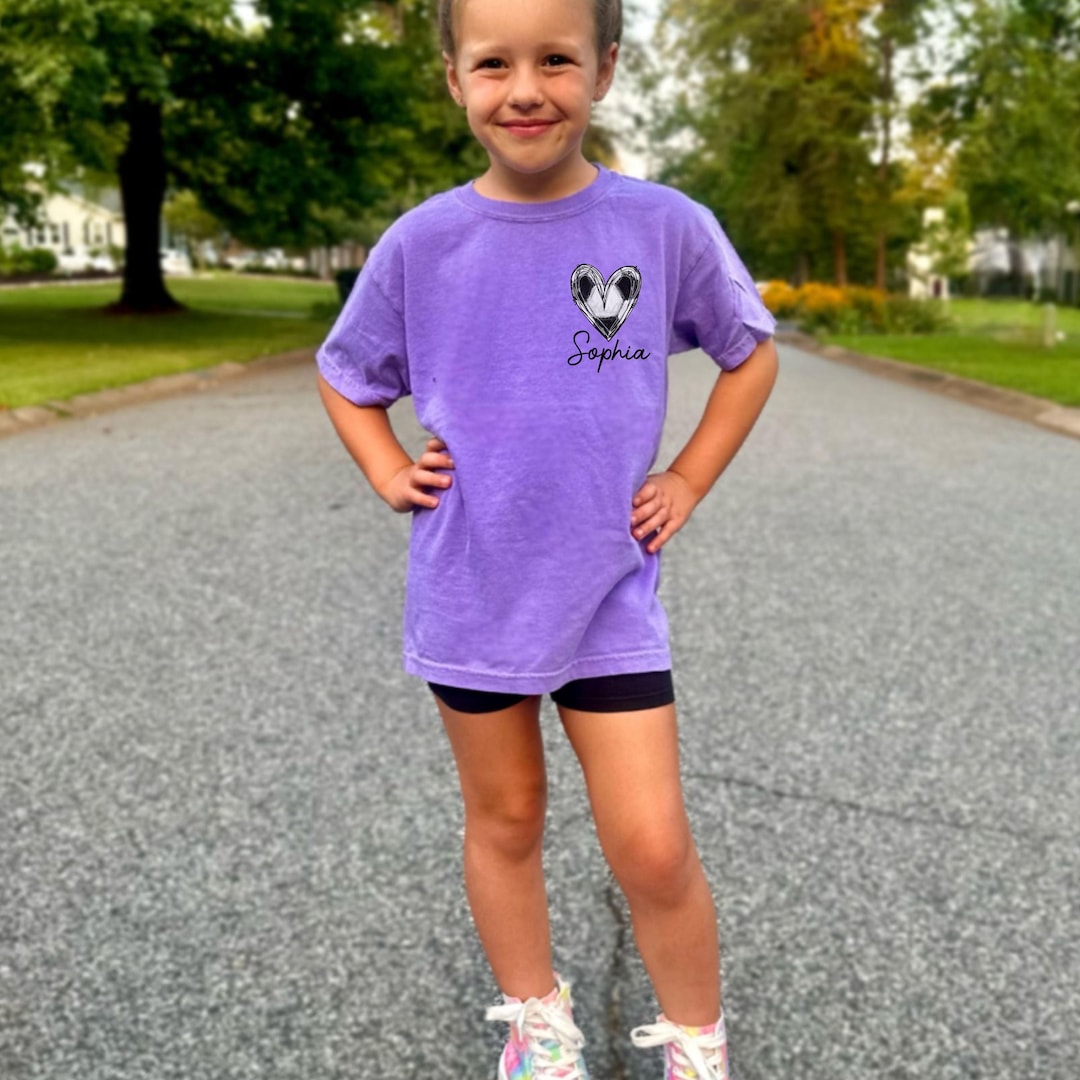 Personalized Youth Soccer Shirt, Girl's Custom Soccer Tee, Youth ...