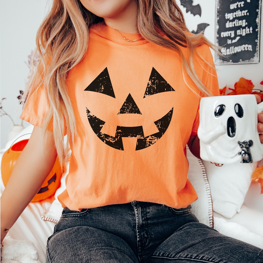 Jack O Lantern Halloween Shirt, Comfort Colors Pumpkin Shirt, Pumpkin ...