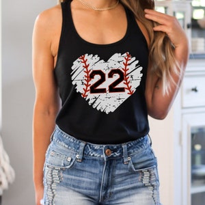 Custom Baseball Number Tank Top, Baseball Mom Gift, Personalized ...