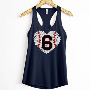 Custom Baseball Number Tank Top, Baseball Mom Gift, Personalized ...