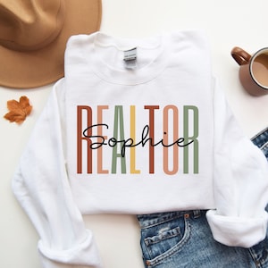 Personalized Realtor Sweatshirt, Custom Realtor Crewneck, Real Estate ...