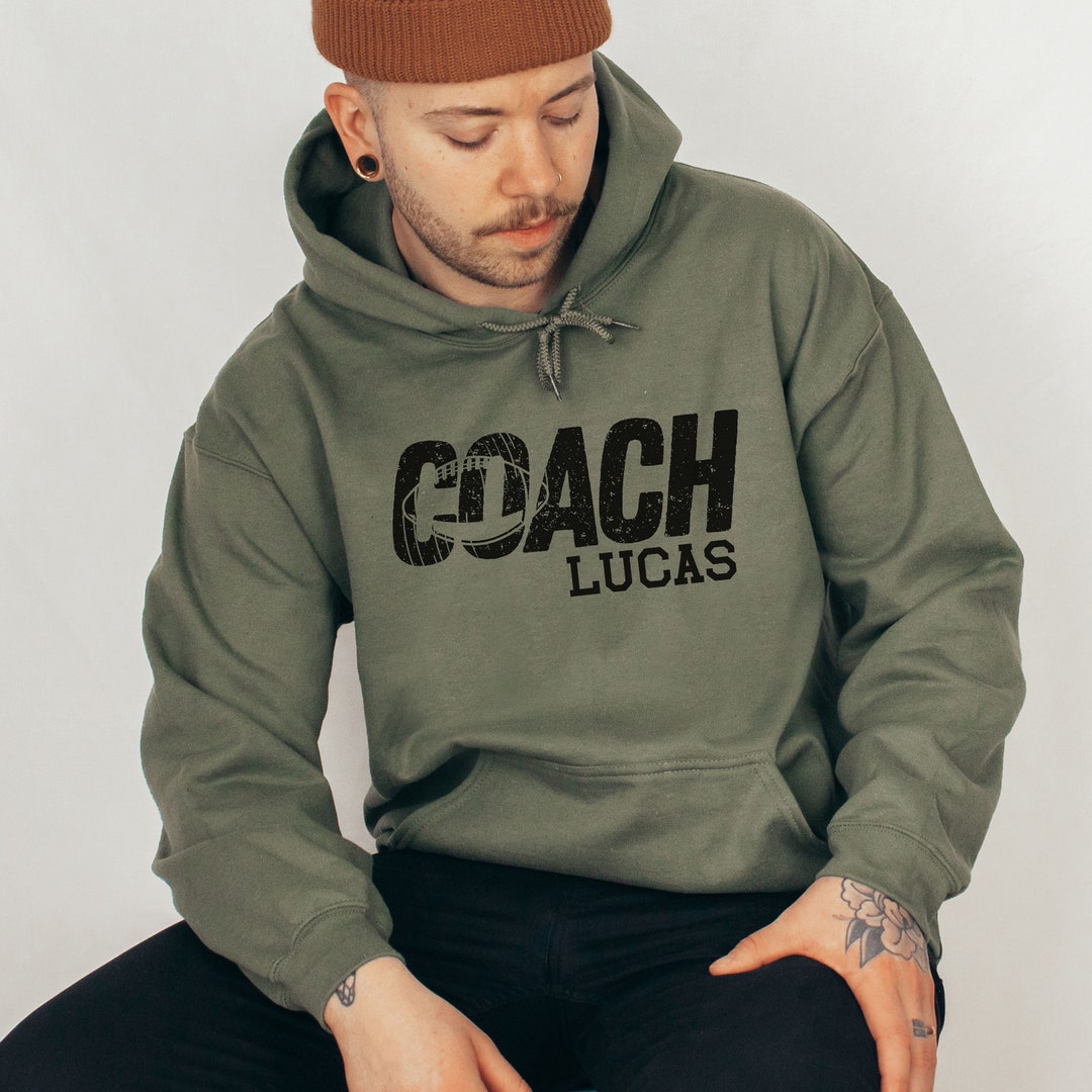 Custom Football Coach Hoodie, Personalized Football Coach Crewneck ...