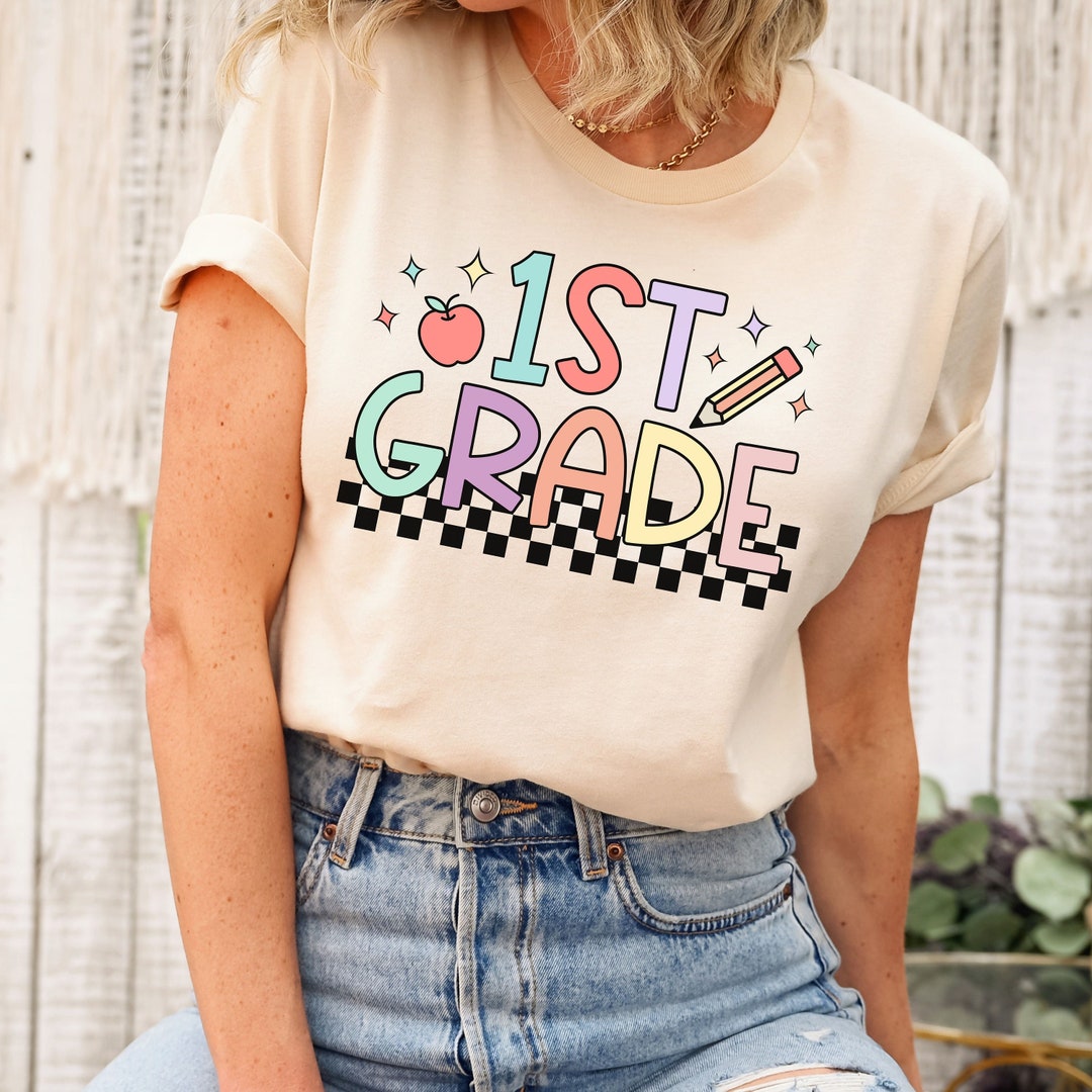 First Grade Team Teacher Shirt, 1st Grade Teacher Tee, Groovy Group ...