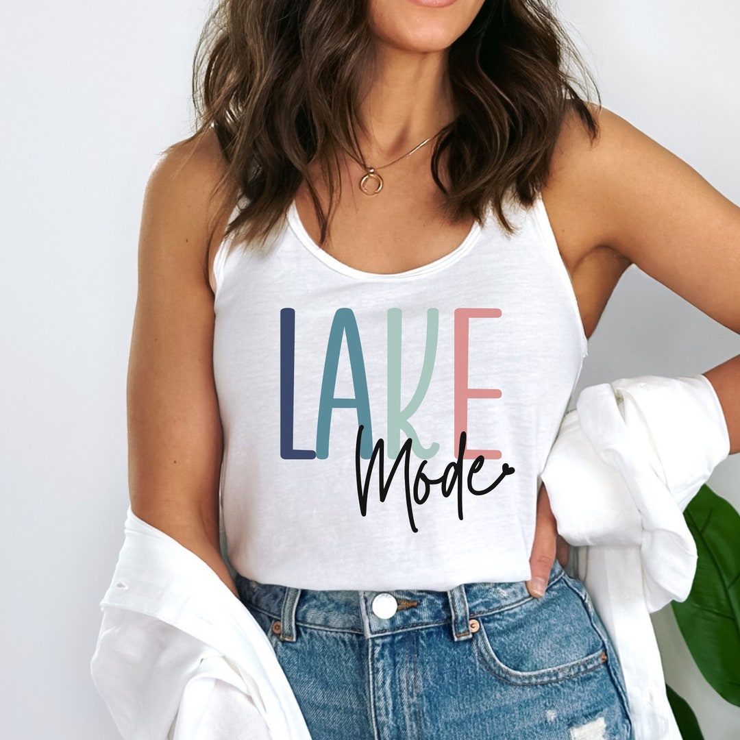 Lake Mode Tank Top, Cute Boating Tank Top, Womens Camping Tank Top ...