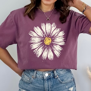Comfort Colors Daisy Shirt, Wildflower Tshirt , Floral Tshirt, Cute ...