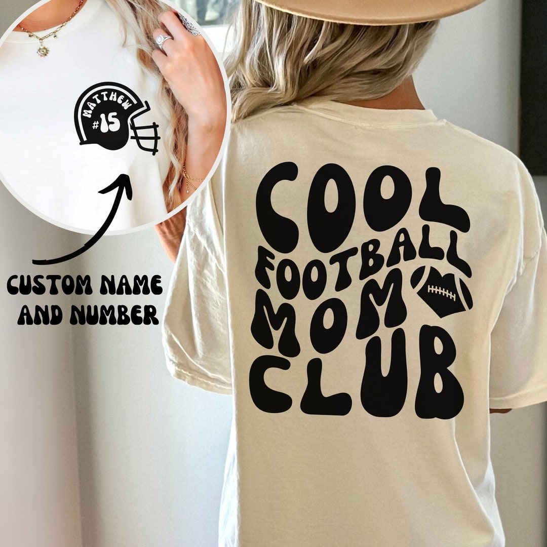 Custom Football Mom Shirt, Cool Football Mom Club, Football Mom Tee ...