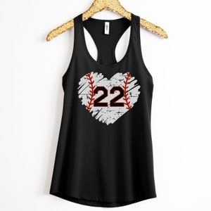 Custom Baseball Number Tank Top, Baseball Mom Gift, Personalized ...