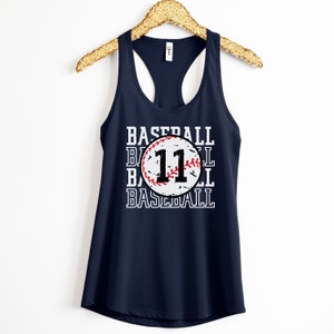 Personalized Baseball Tank, Baseball Racerback Tank Top, Custom ...
