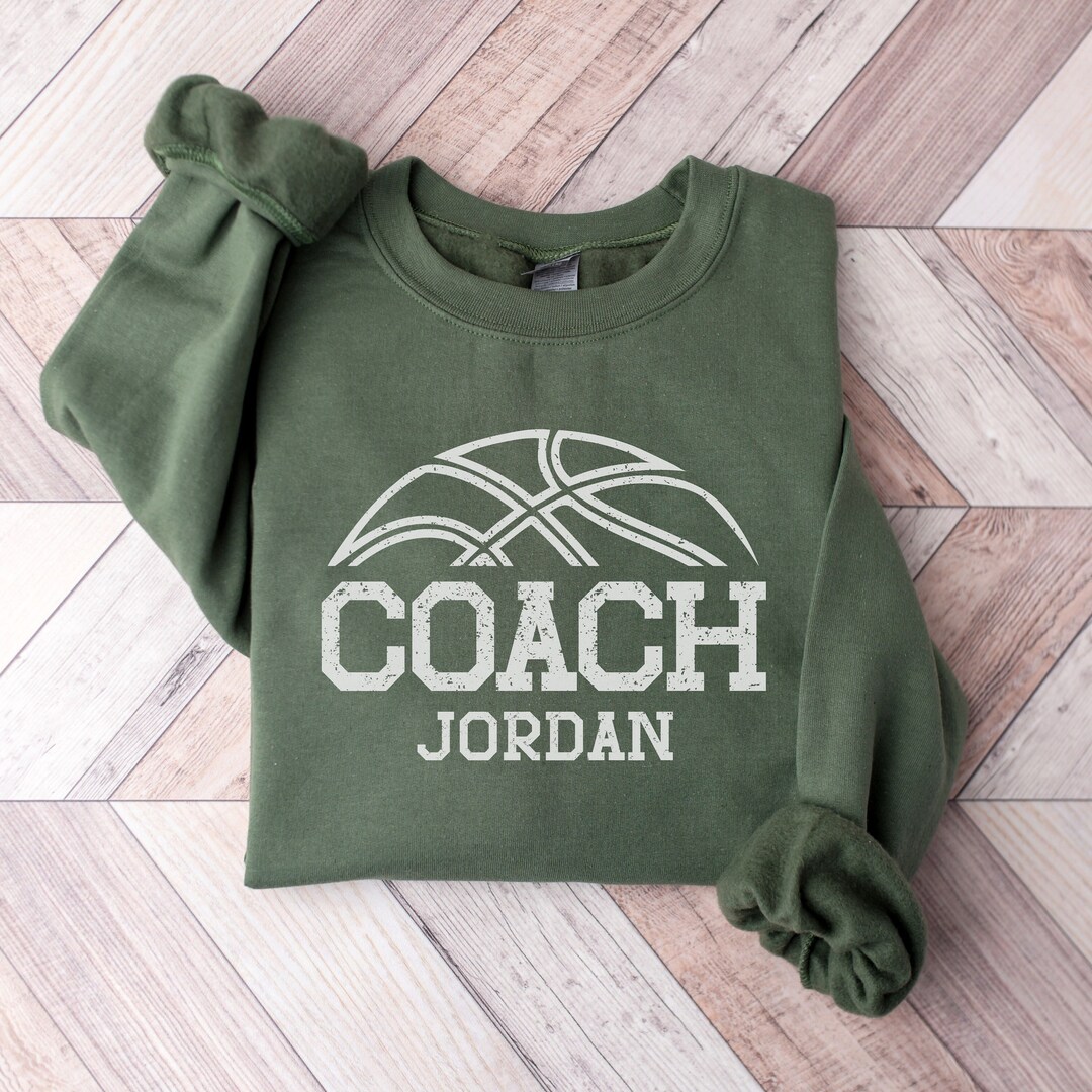 Personalized Basketball Coach Sweatshirt, Custom Basketball Coach Gift ...