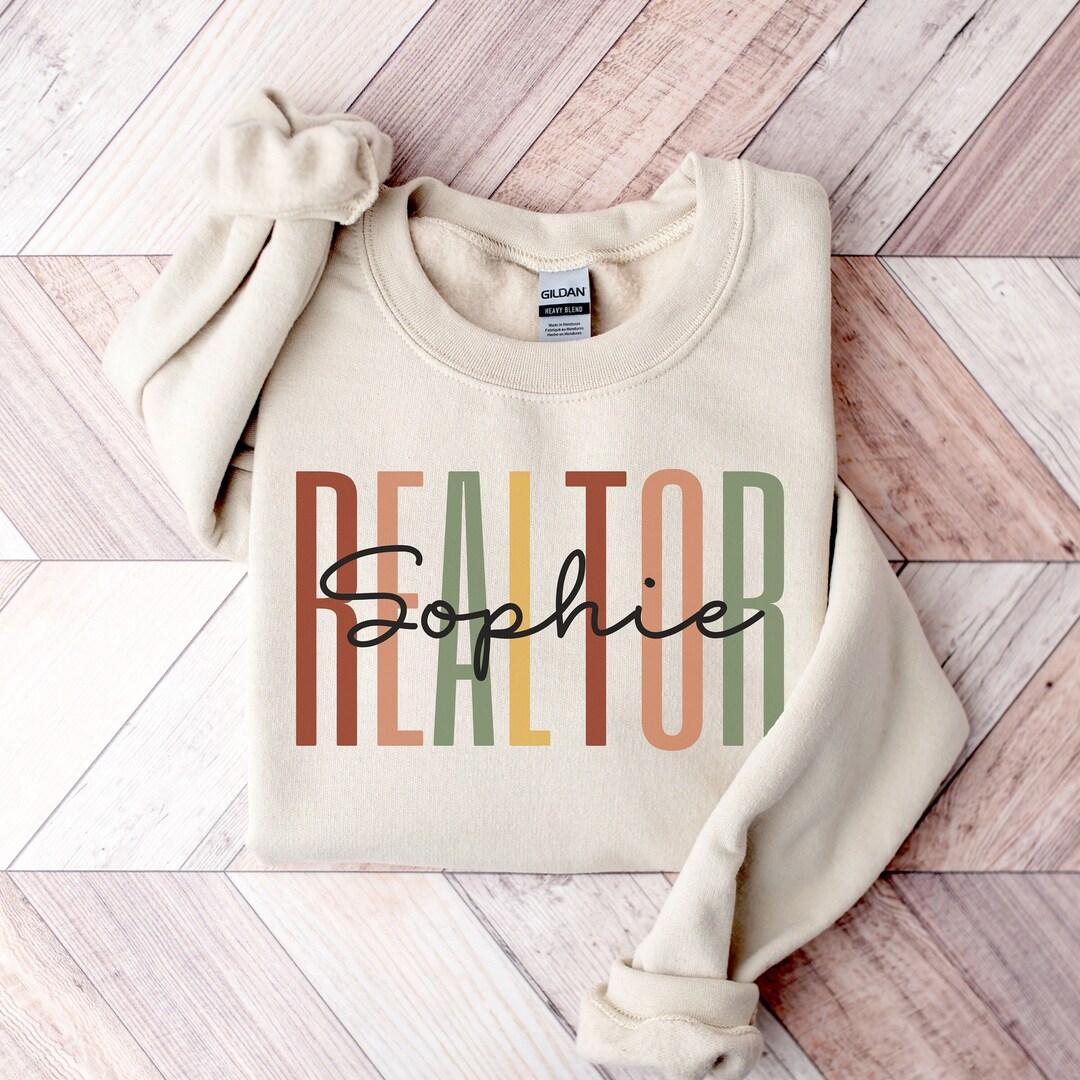 Personalized Realtor Sweatshirt, Custom Realtor Crewneck, Real Estate ...