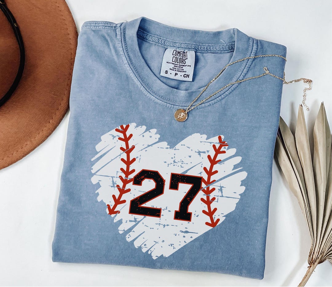 Custom Baseball Heart Shirt, Baseball Mama Comfort Colors, Personalized ...