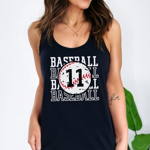 Personalized Baseball Tank, Baseball Racerback Tank Top, Custom ...