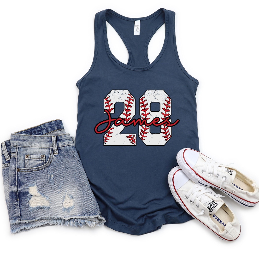 Custom Baseball Tank Top, Baseball Number Tank, Personalized Baseball ...