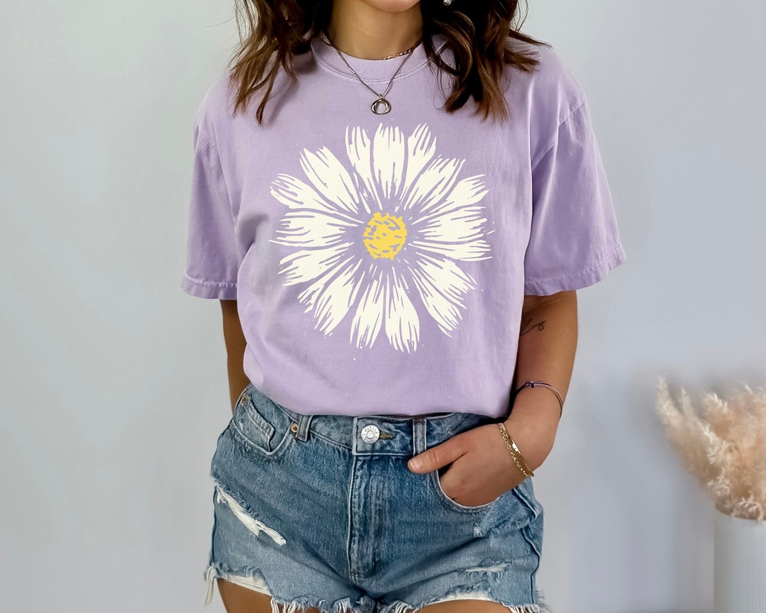 Comfort Colors Daisy Shirt, Wildflower Tshirt , Floral Tshirt, Cute ...
