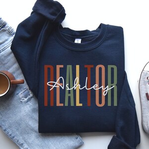 Personalized Realtor Sweatshirt, Custom Realtor Crewneck, Real Estate ...