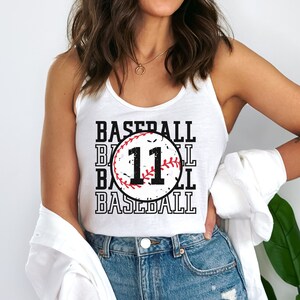 Personalized Baseball Tank, Baseball Racerback Tank Top, Custom ...