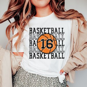 Custom Basketball Number Shirt, Personalized Basketball Mom Shirt, Cute ...