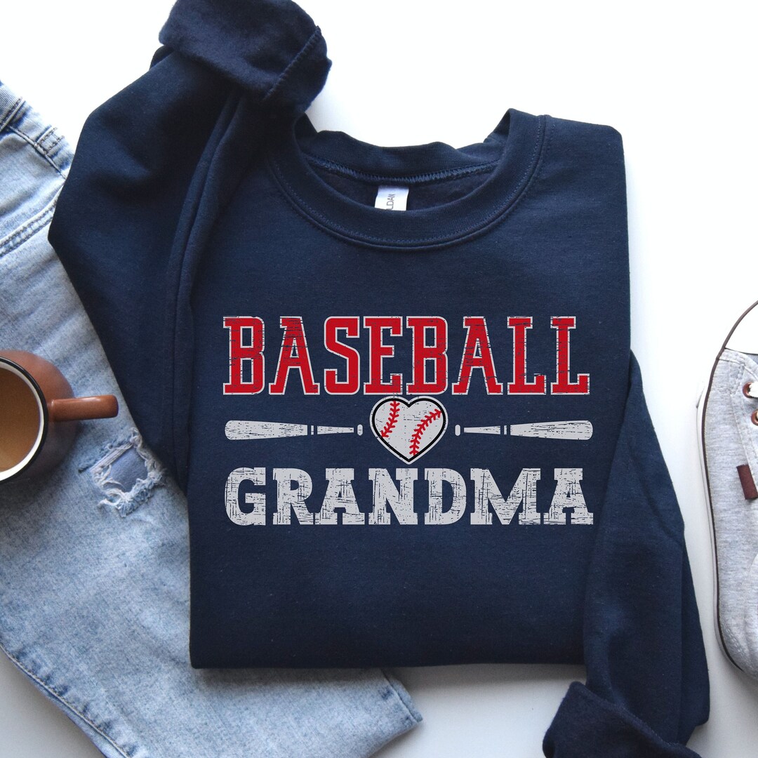 Baseball Grandma Sweatshirt, Ladies Baseball Sweater, Grandma Baseball ...
