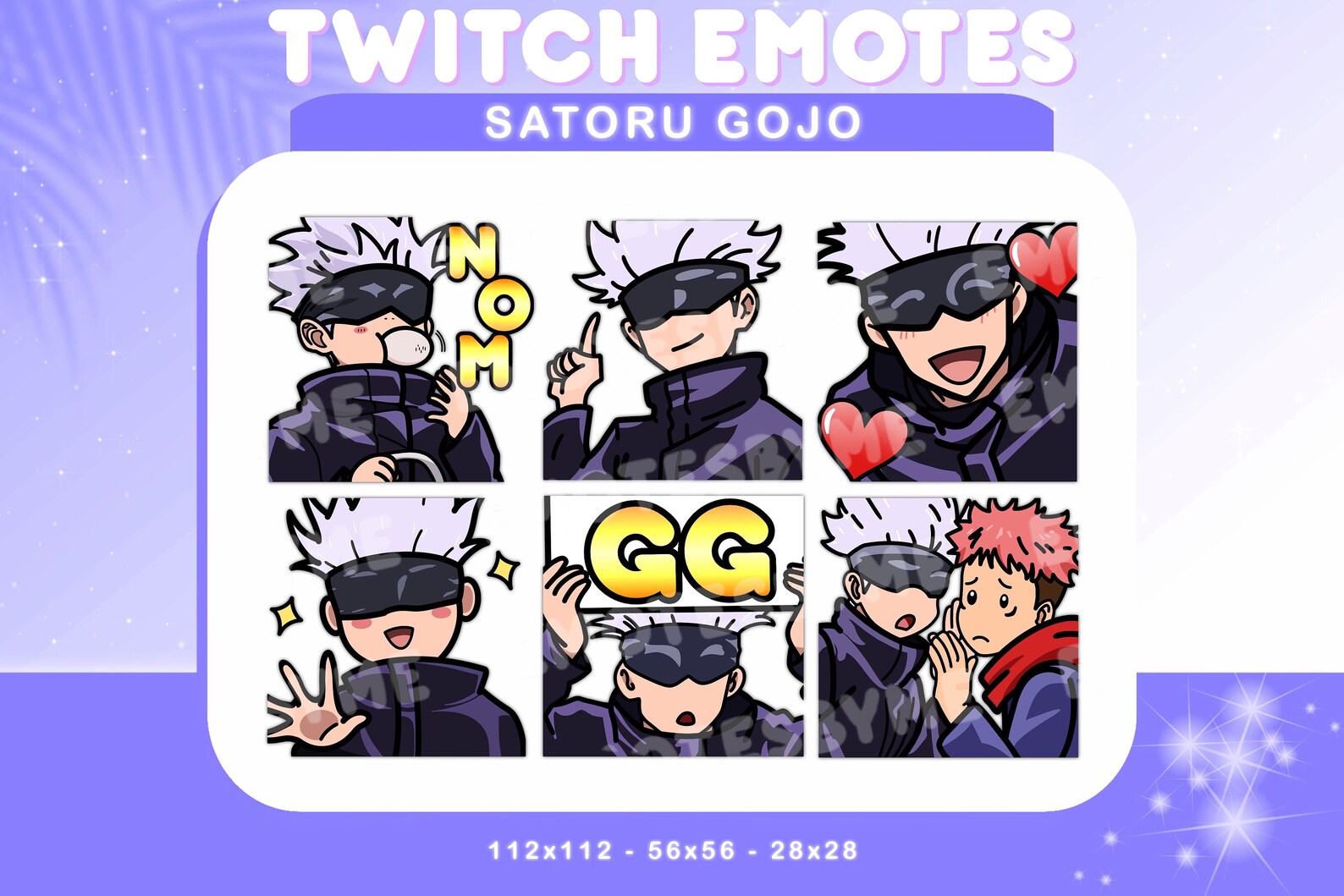 Twitch Emotes JJK Gojo Anime Twitch Emotes - Etsy