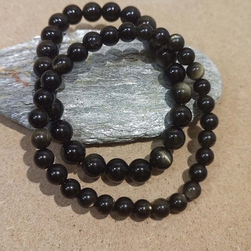 Obsidian Bracelet - Etsy
