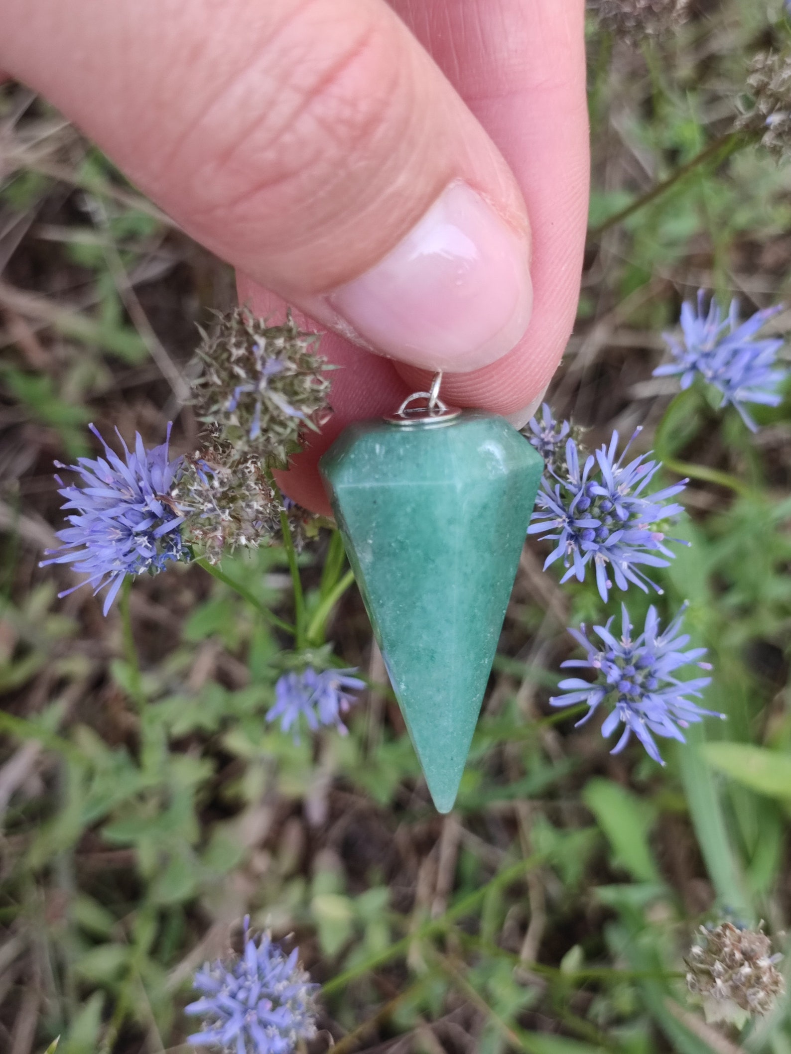 Amethyst, Rock Crystal, Rose Quartz and Aventurine Pendulum - Etsy
