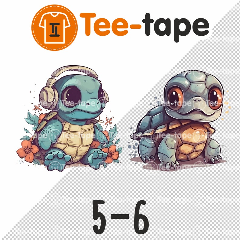 10 Cute Turtles in .PNG Format Turtle Clipart Turtle PNG - Etsy