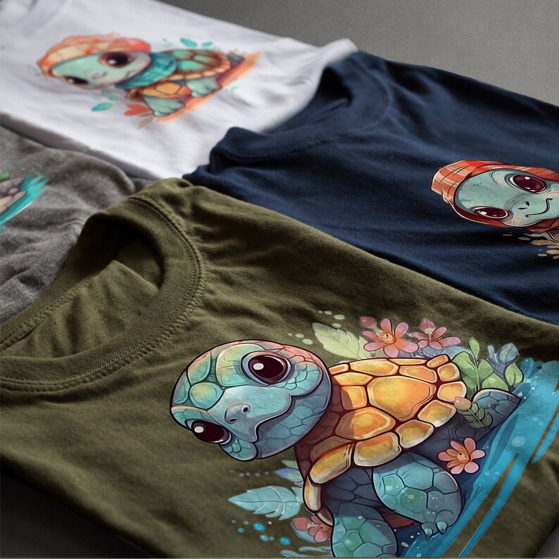 10 Cute Turtles in .PNG Format Turtle Clipart Turtle PNG - Etsy