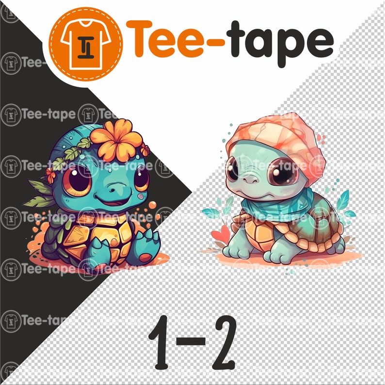 10 Cute Turtles in .PNG Format Turtle Clipart Turtle PNG - Etsy