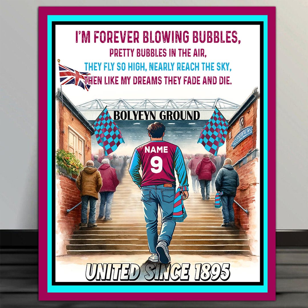 Personalised West Ham United Football Fans Stadium Artwork Add Your ...
