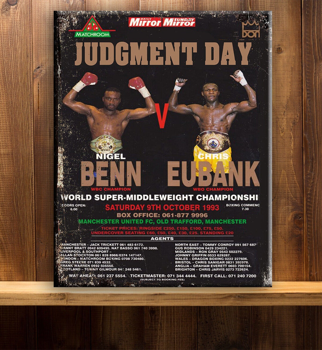 Benn V Eubank Fight Boxing Metal Wall Sign Poster RS255 - Etsy UK