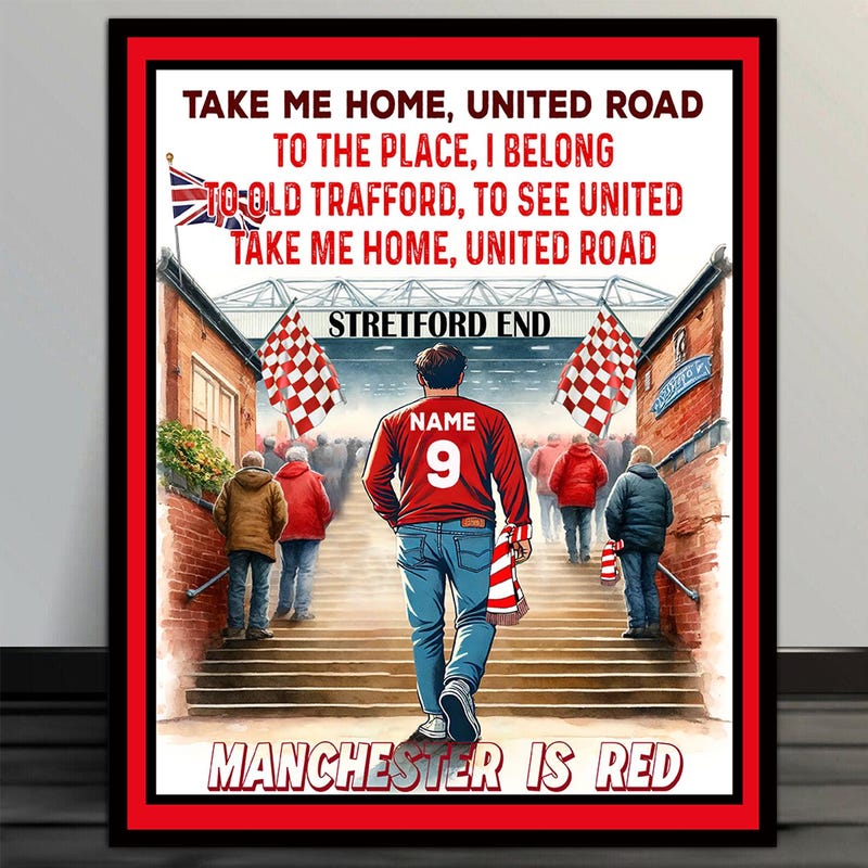 Manchester United Plaque - Etsy UK