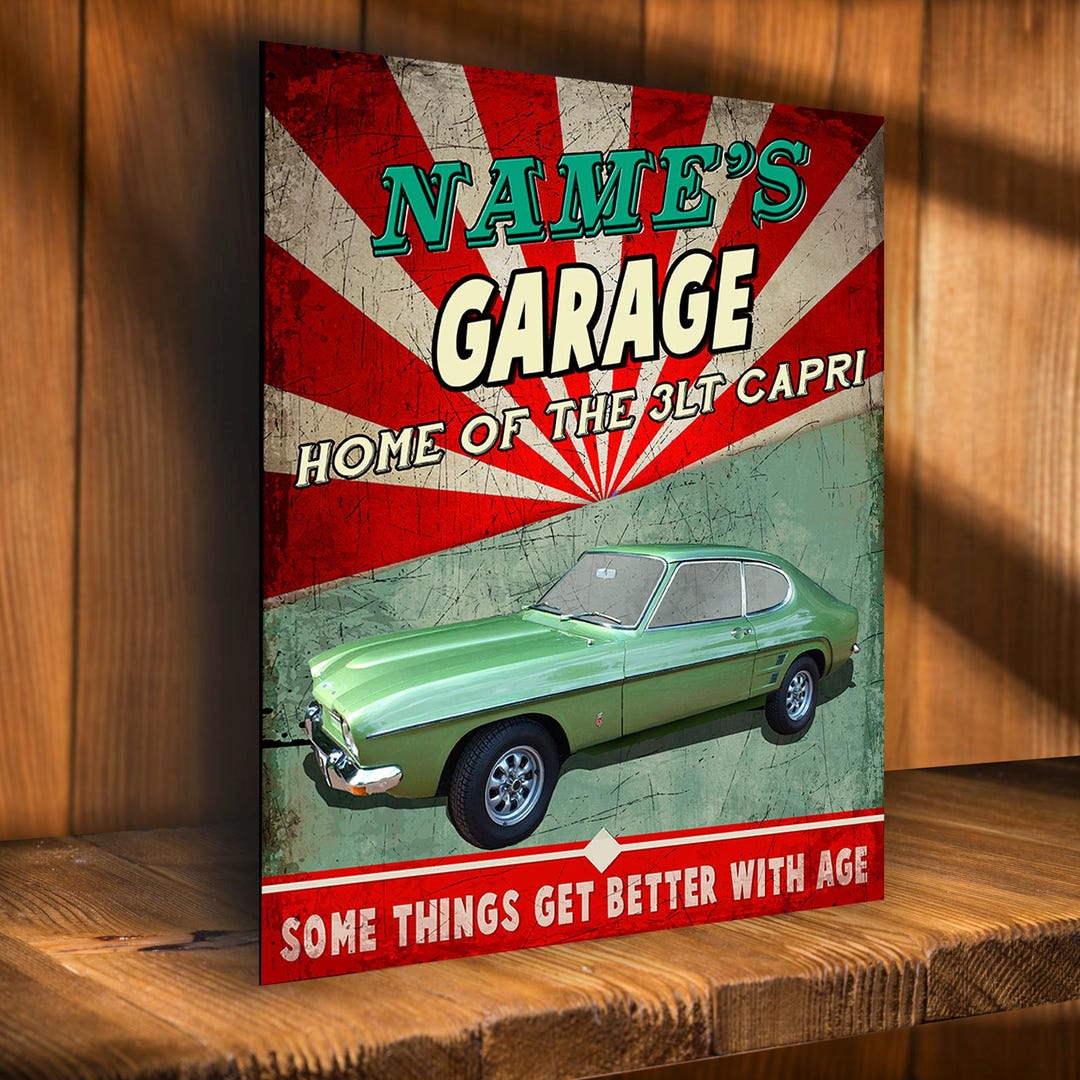 Personalised 3LTR Capri Metal Wall Sign Classic Retro Icon RS452 - Etsy
