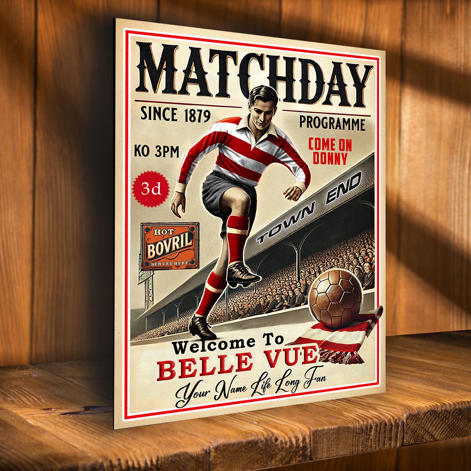 PERSONALISED Doncaster Rovers Football Programme Fans Nostalgia Add ...